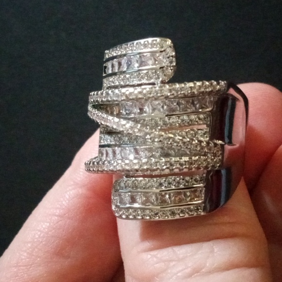 Jewelry | Fashion Sparkly Pave Baguette Ring | Poshmark